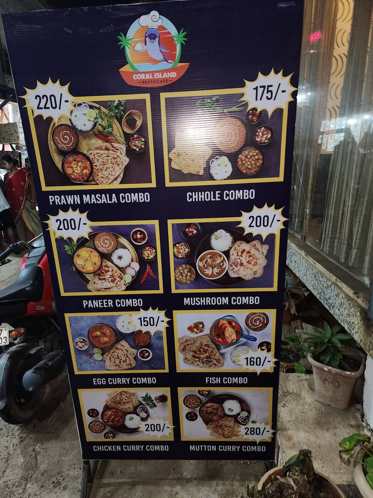 Menu at Coral Island Restocafe, Puri