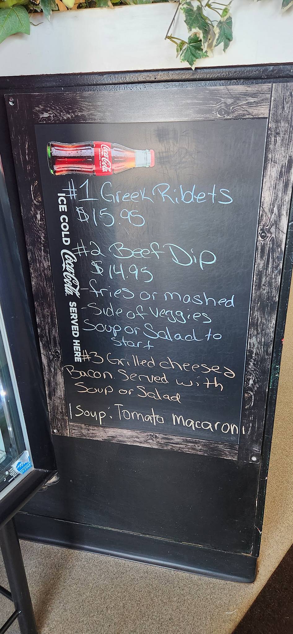 Menu at Coronation Cafè restaurant, Coronation, AB-12