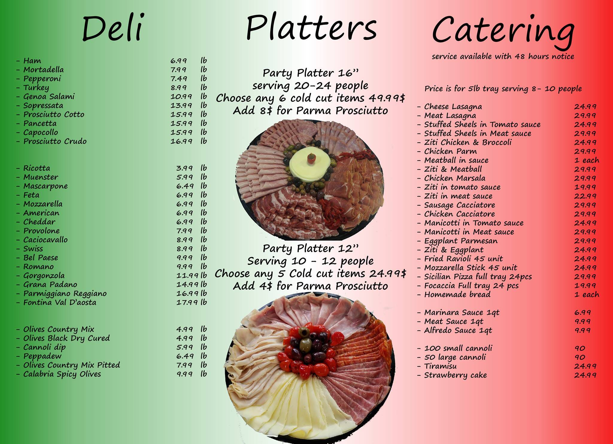 Menu at Sophie's Italian Food restaurant, East Bridgewater