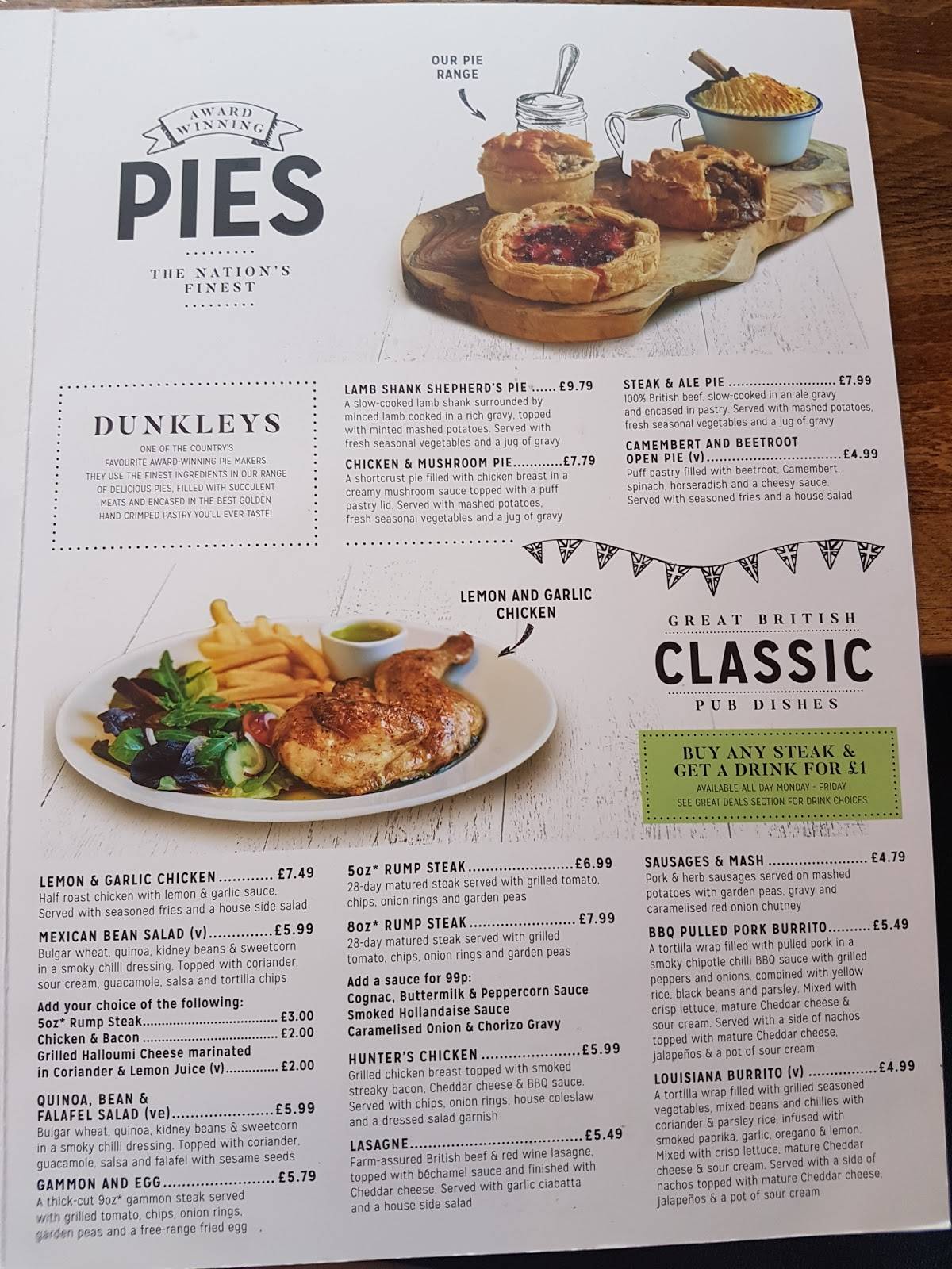 Menu at County Arms pub & bar, Winchester