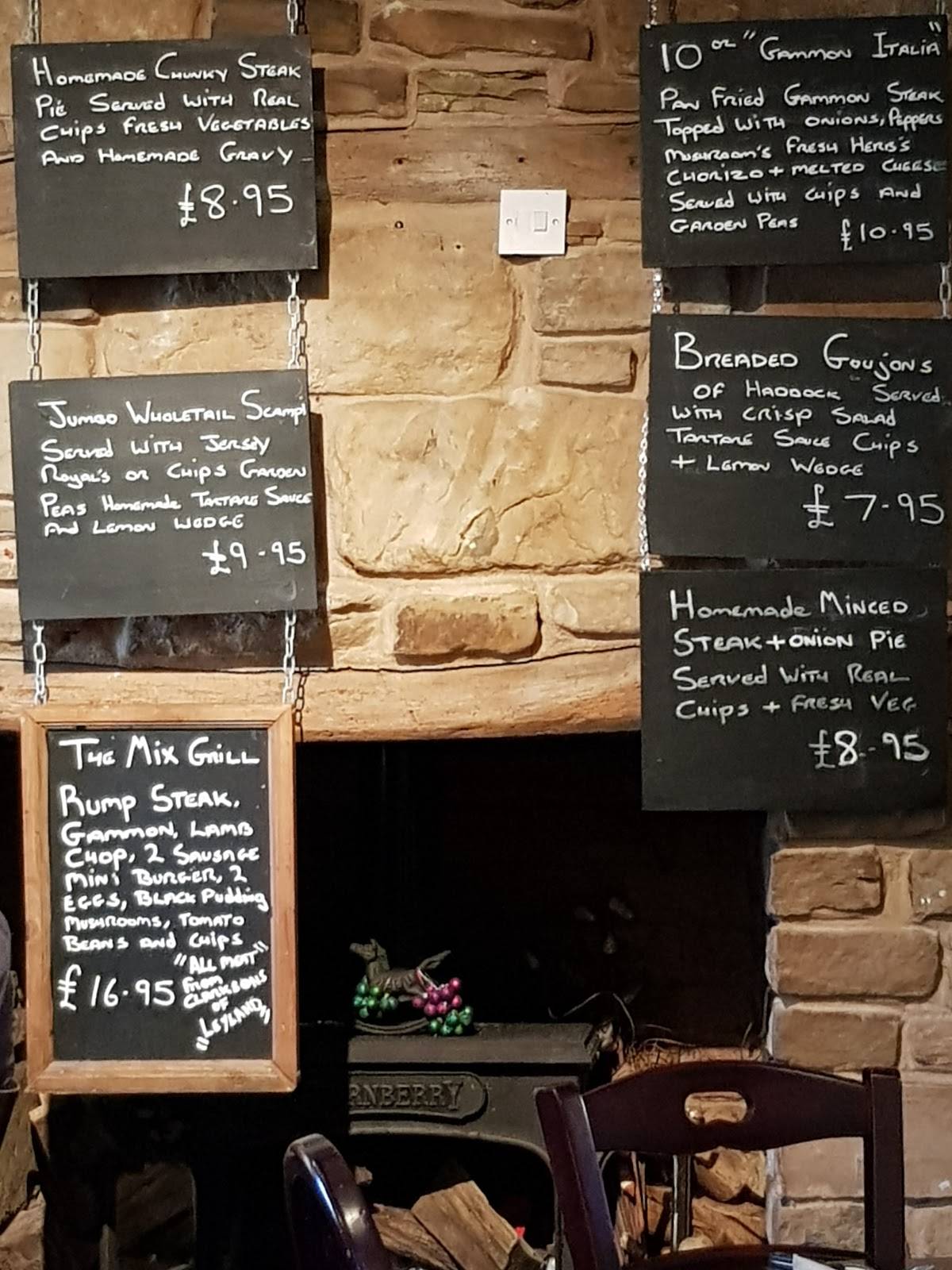 Menu at The Black Horse pub & bar, Leyland
