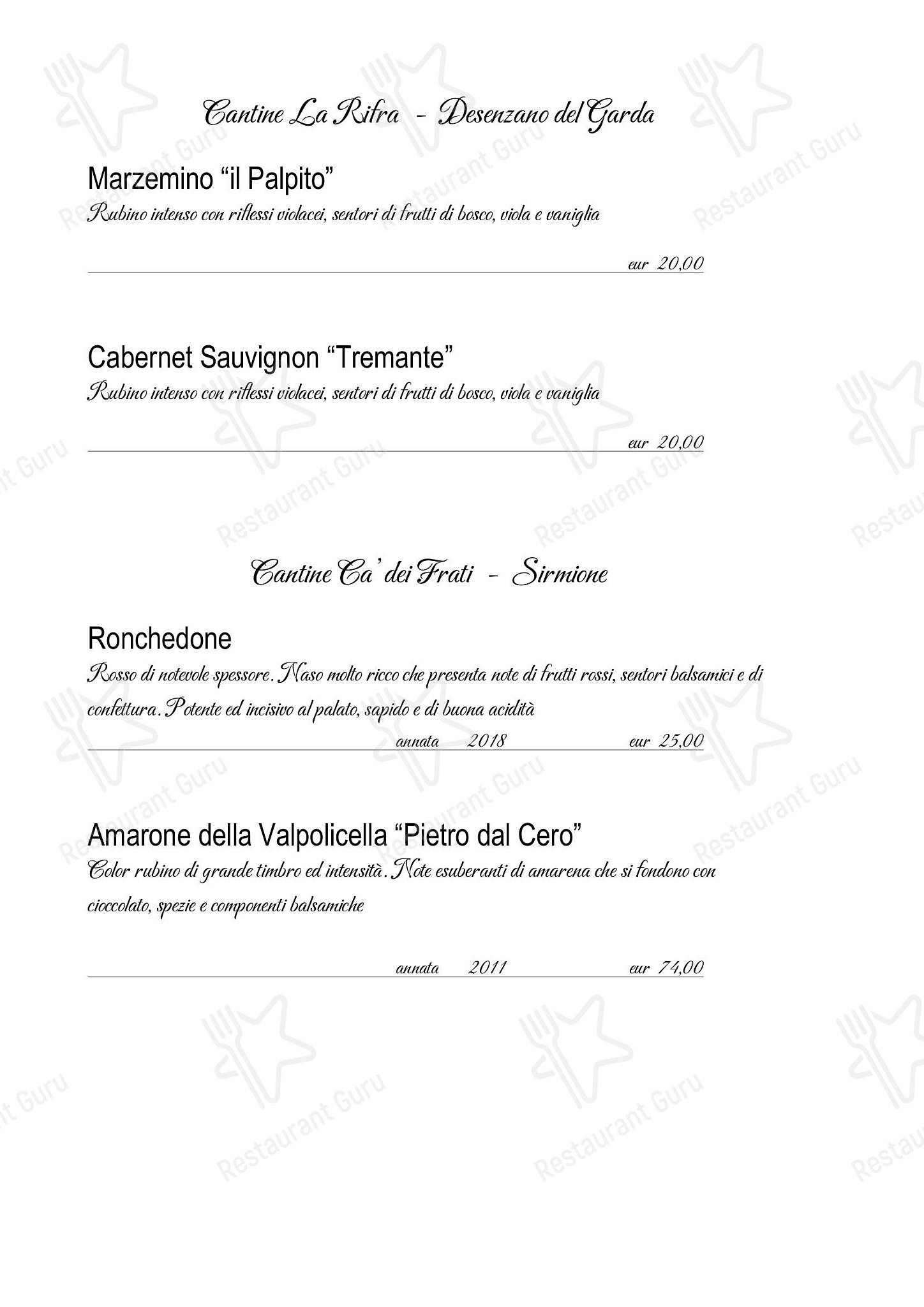 Menu da Crotto Del Misto Ristorante Hotel, Lezzeno, Frazione Crotto
