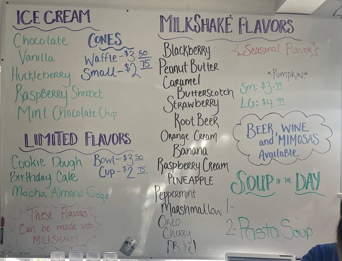 Menu at Cruiser Cafe, Eatonville, 106 Washington Ave S