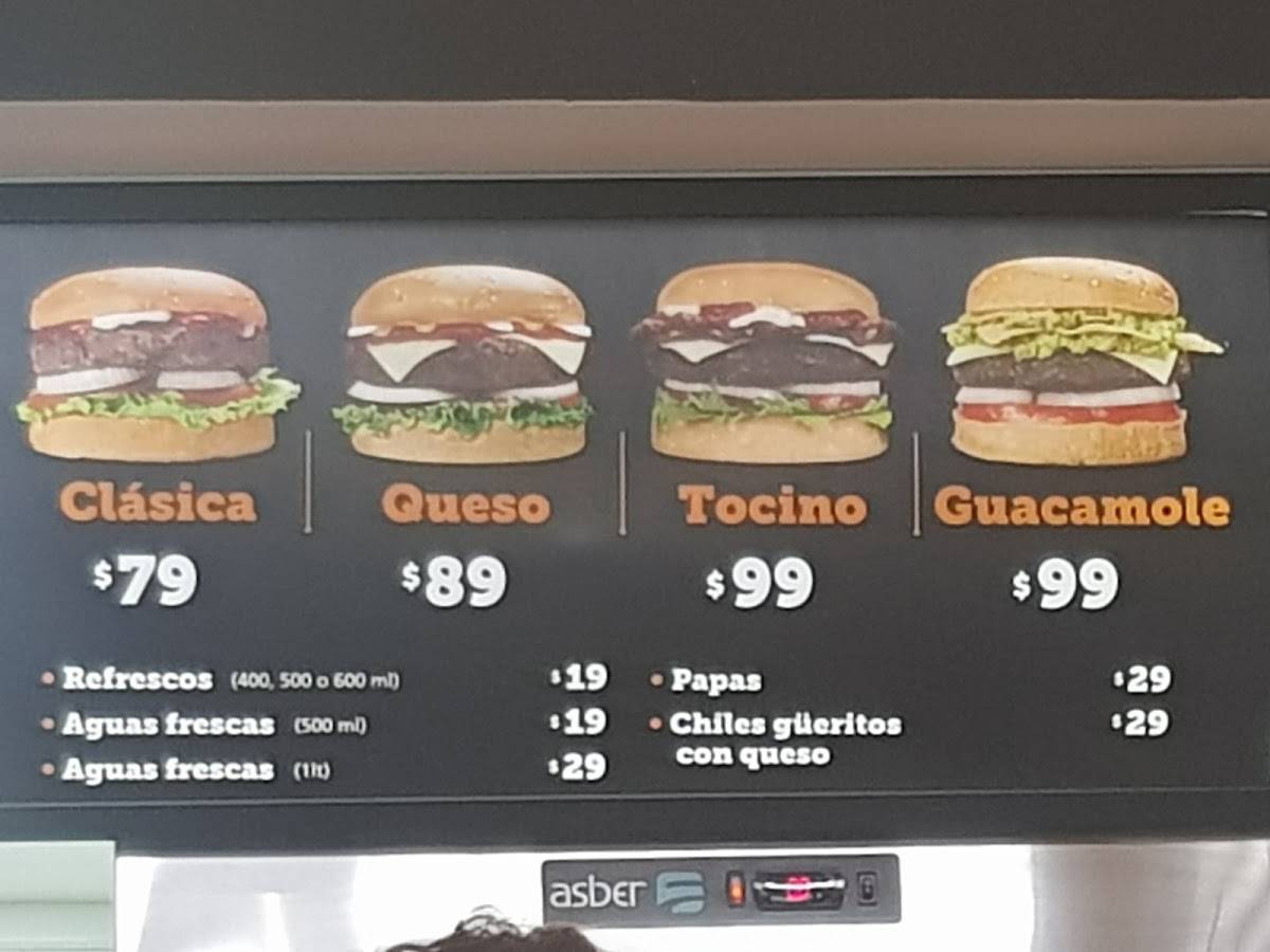 Menu at Cuarto de kilo restaurant, Zapopan, Centro Comercial Galerías