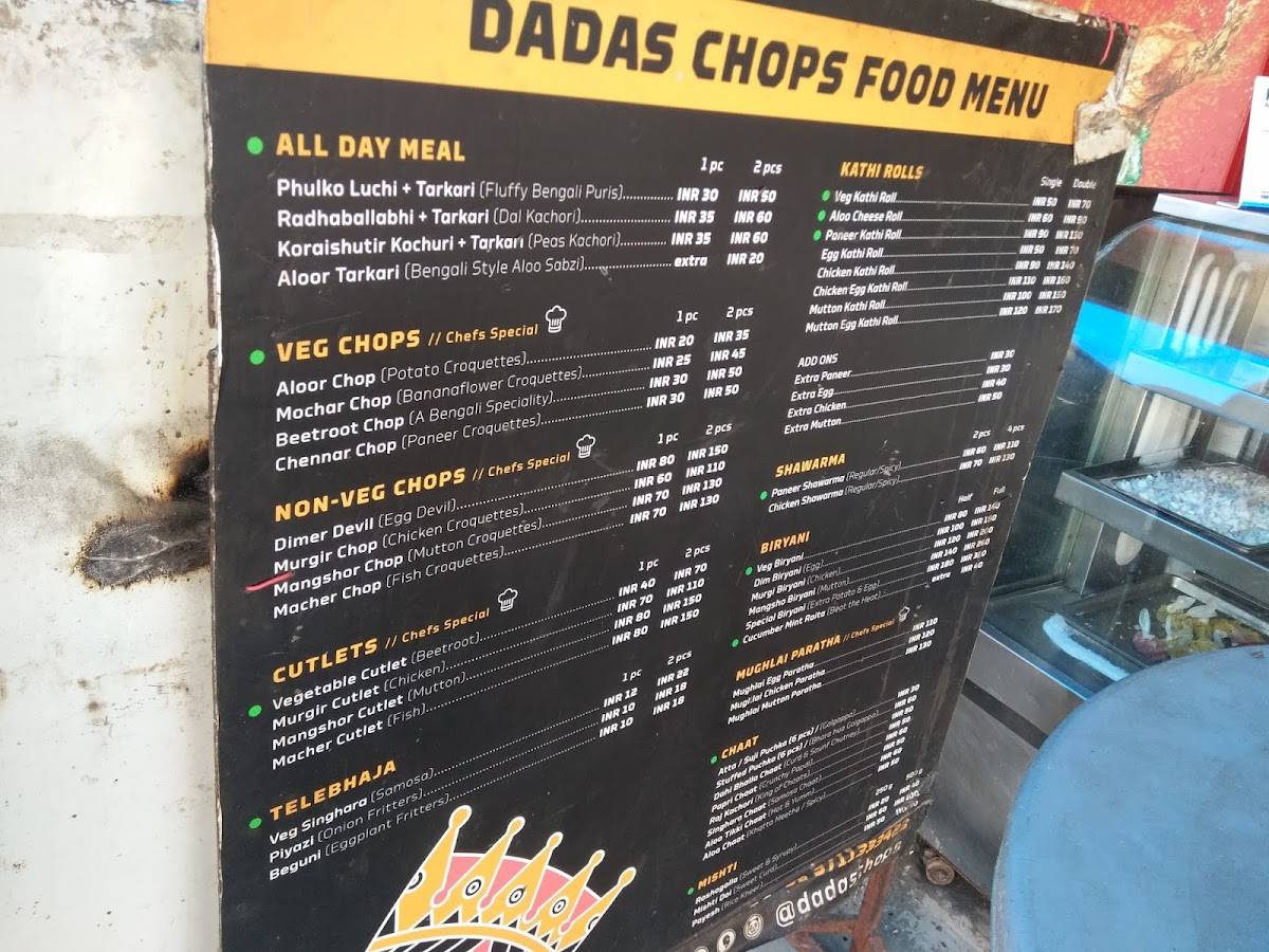 Menu at Dada's Chops, Noida, Shop No 6&7
