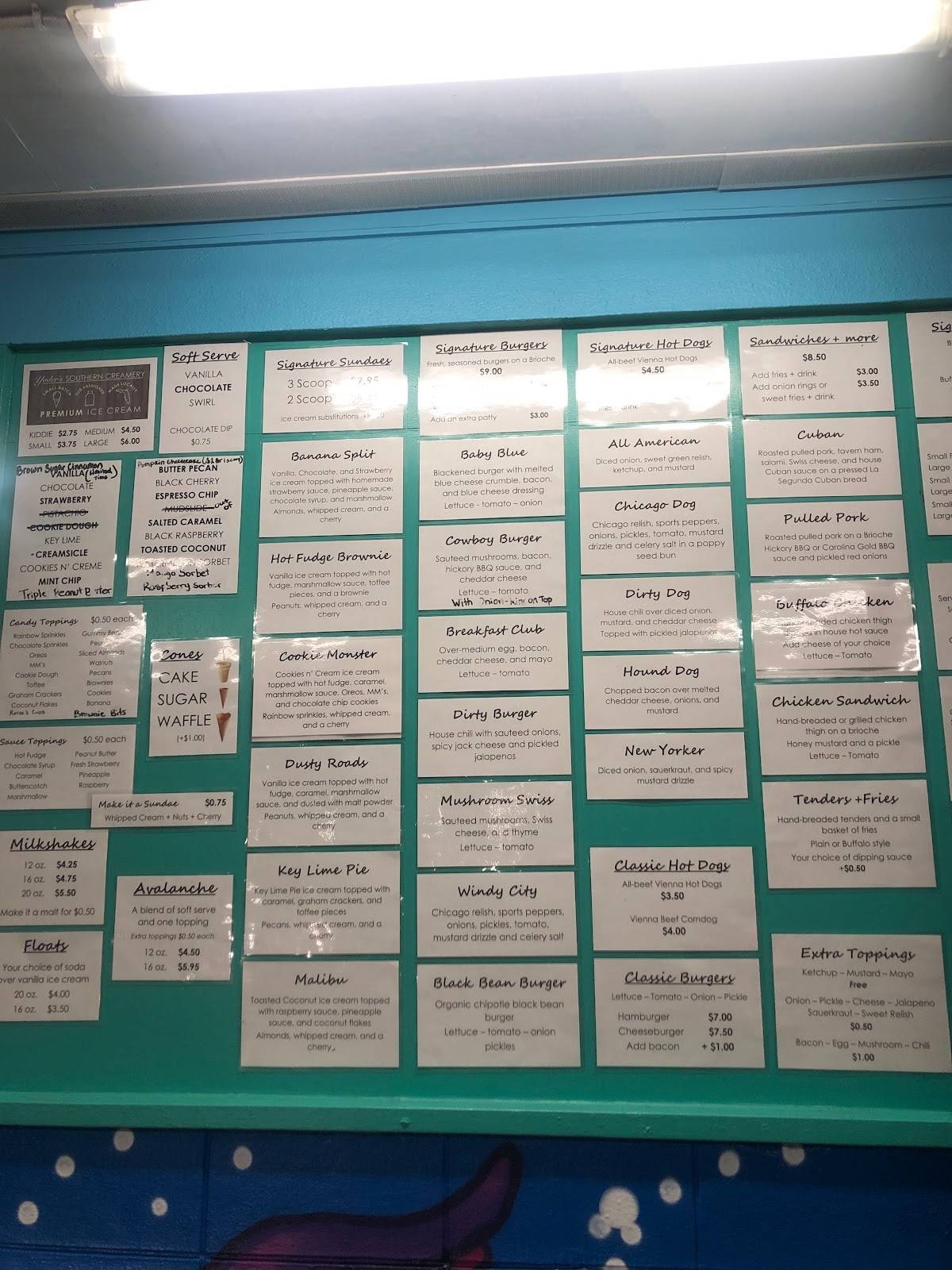 Menu at Dairy Rich restaurant, Palm Harbor