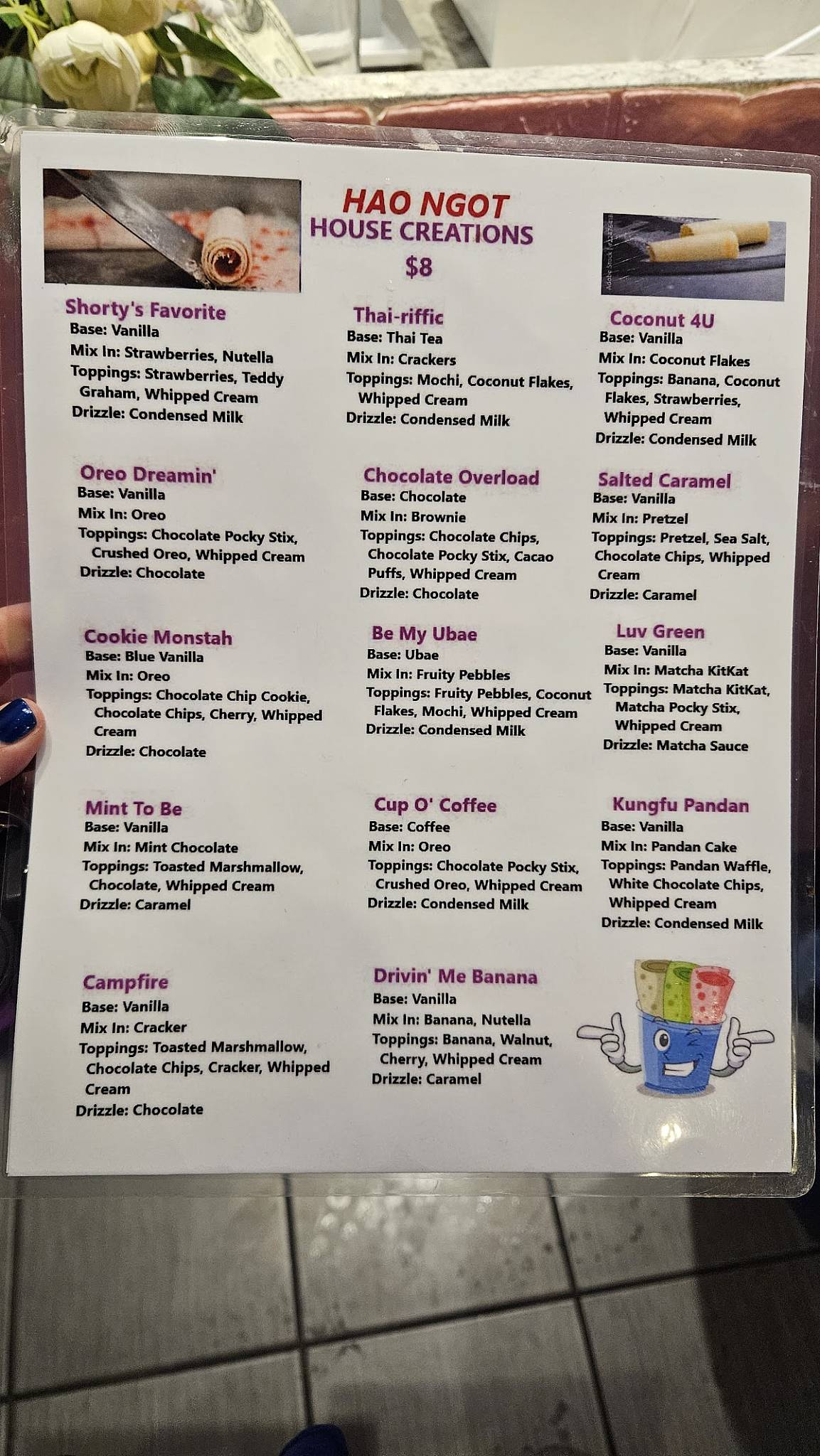 Menu at Dalat Restaurant, Worcester