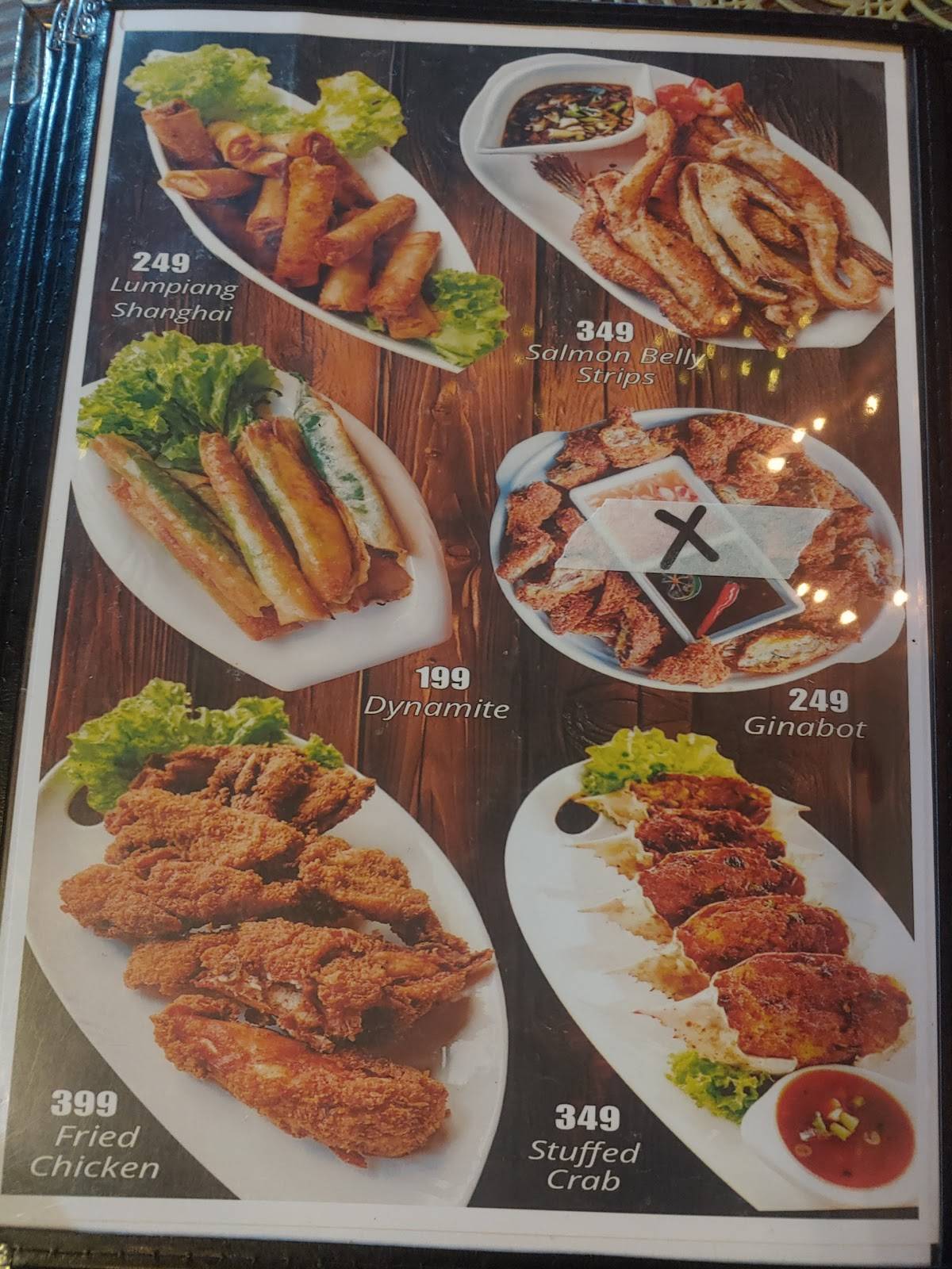 Menu at Dampa restaurant, Bogo City