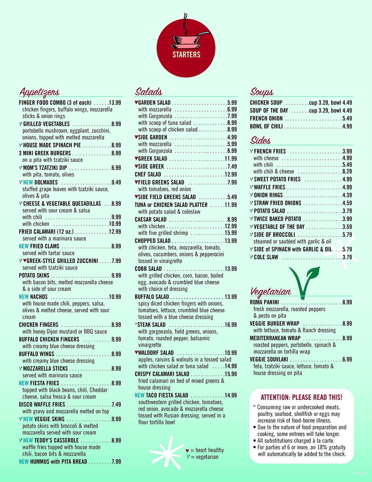 Menu at Darien Diner restaurant, Darien, 275 Post Rd