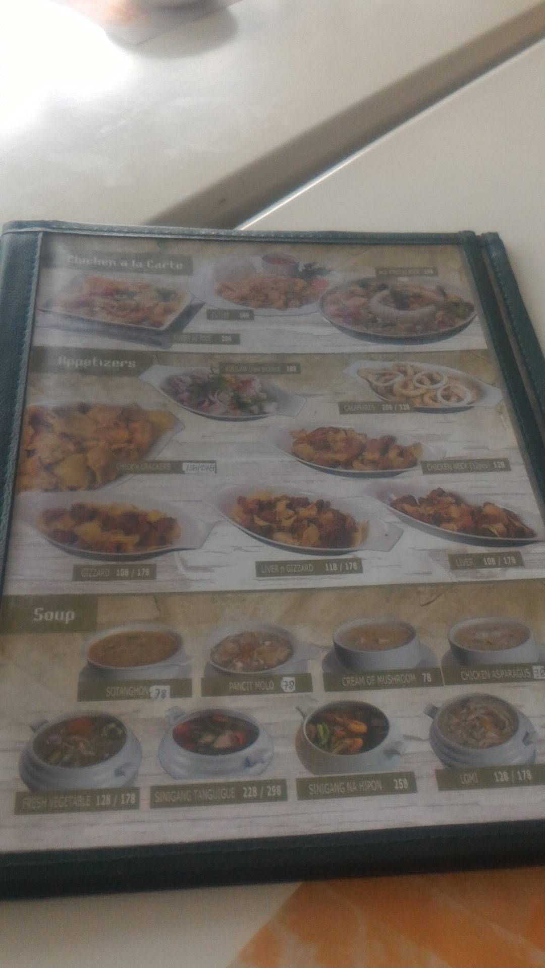 Menu at Sunburst Fried Chicken restaurant, Davao City, Abreeza Mall