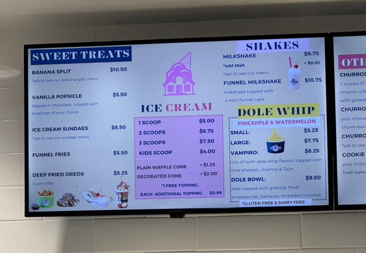 Menu at Dave’s Drip House x J's Hot Chicken desserts, Santa Barbara
