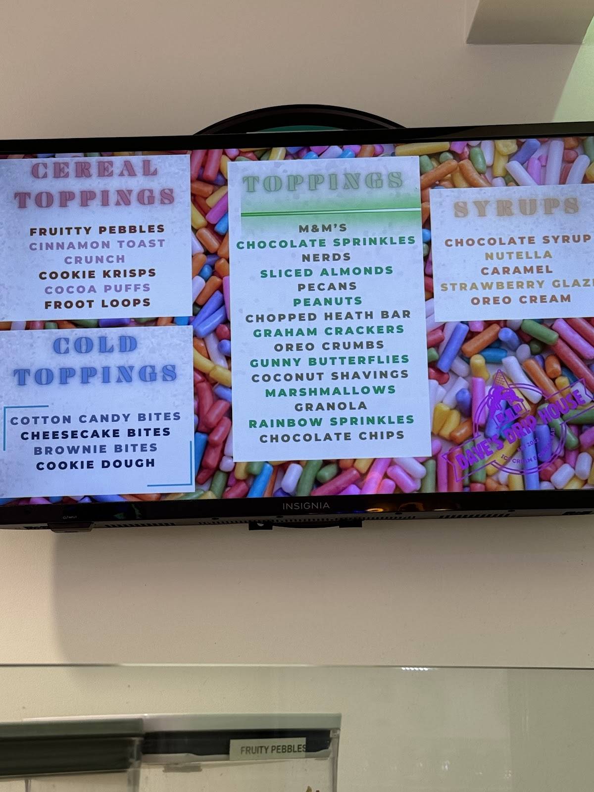 Menu at Dave’s Drip House x J's Hot Chicken desserts, Santa Barbara