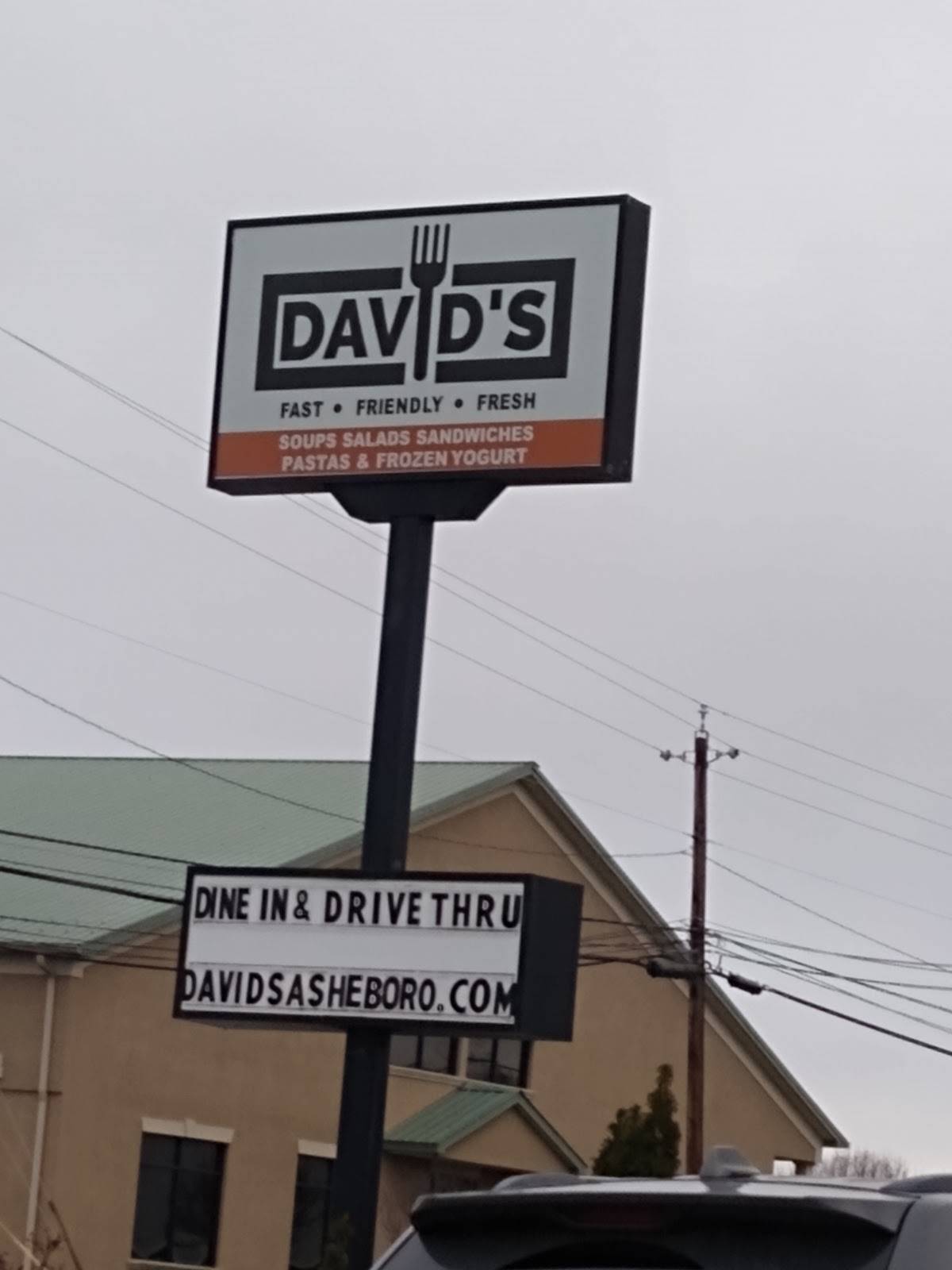 Menu at David's Restaurant, Asheboro