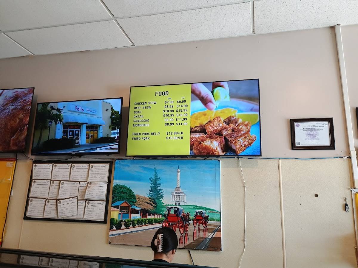 Menu at Pollo Tipico restaurant, Davie, FL-7