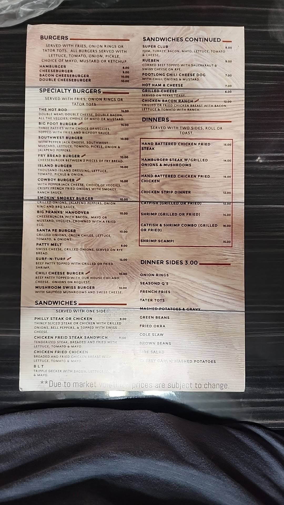 Menu at Deep South's Somethin' Sweet restaurant, Stilwell, 905 W ...