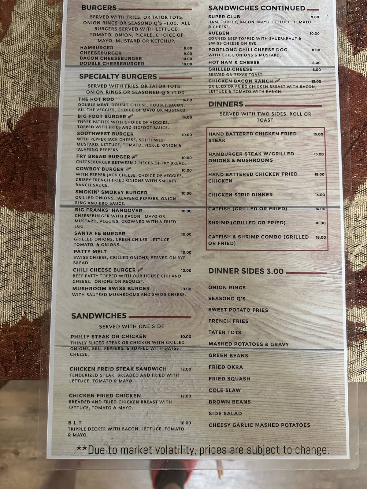 Menu at Deep South's Somethin' Sweet restaurant, Stilwell, 905 W ...