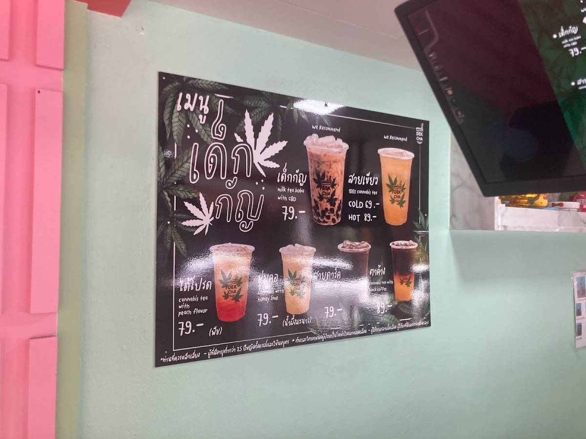Menu at DekCha Pratunam, Bangkok