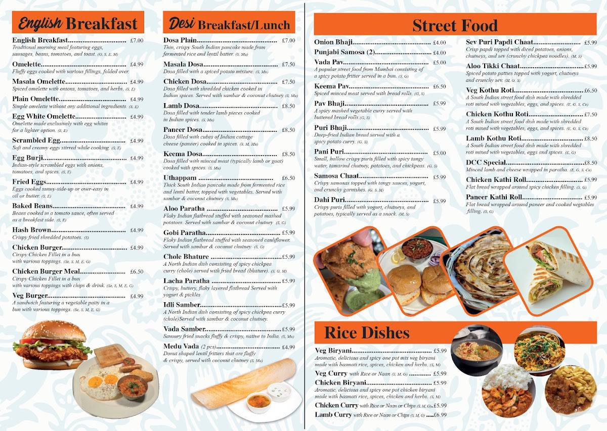 Menu at Delhi Chaat N Cafe, Salford