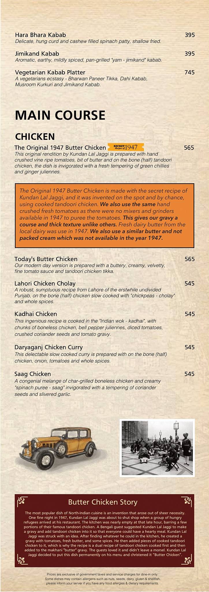 Menu at Daryaganj - By The Inventors Of Butter Chicken And Dal Makhani ...