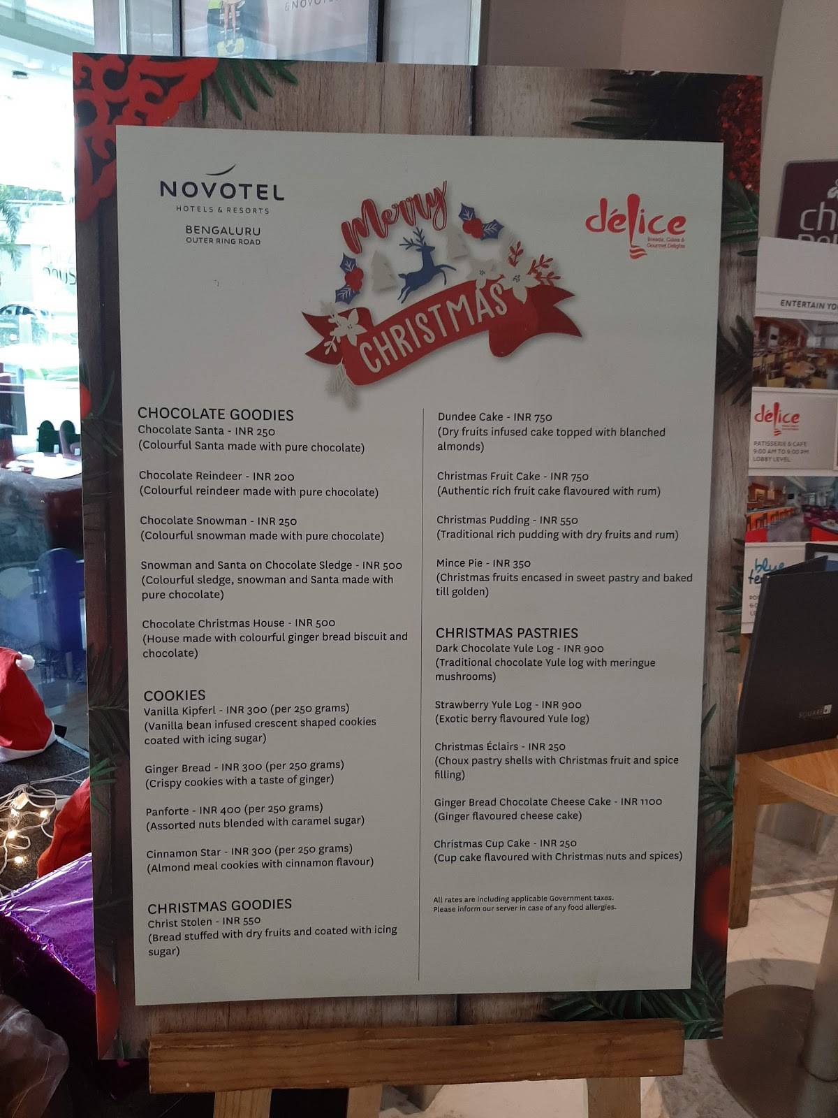 Menu at Delice, Bengaluru, Novotel Bengaluru Outer Ring Road
