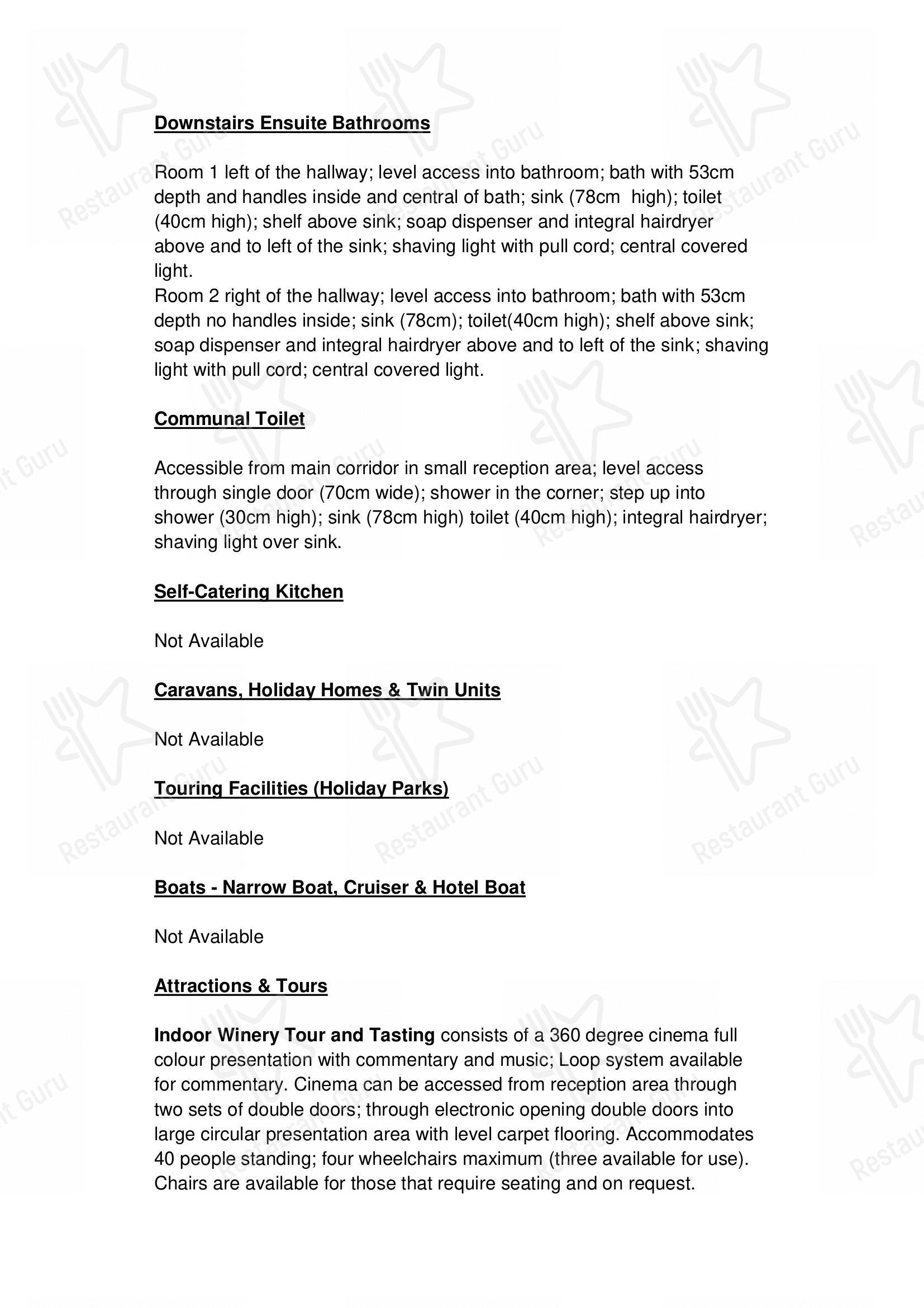 Menu at Denbies Wine Estate restaurant, Dorking