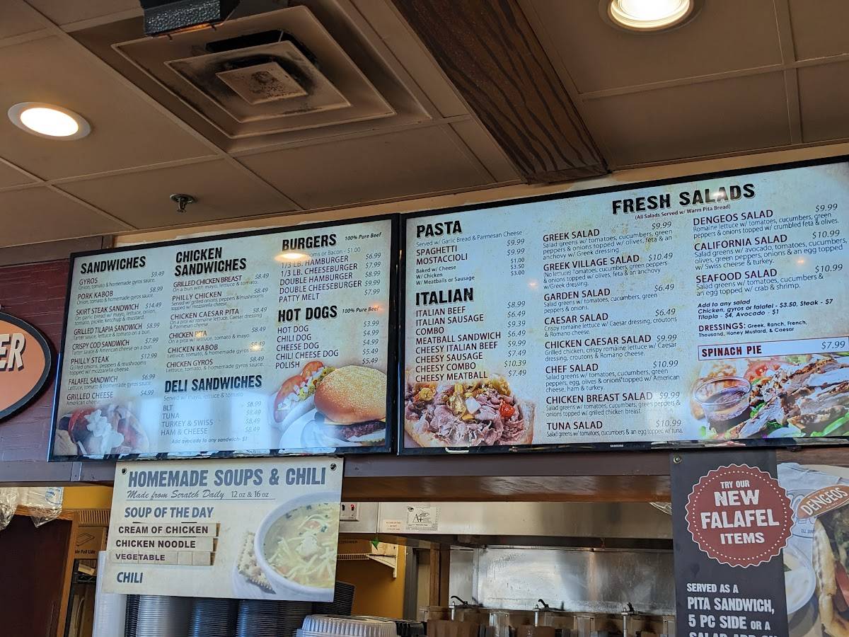 Menu at Dengeos - Buffalo Grove restaurant, Buffalo Grove, 195 W Dundee Rd