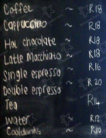 Menu at Asara Wine Estate & Hotel restaurant, Stellenbosch, Polkadraai Rd