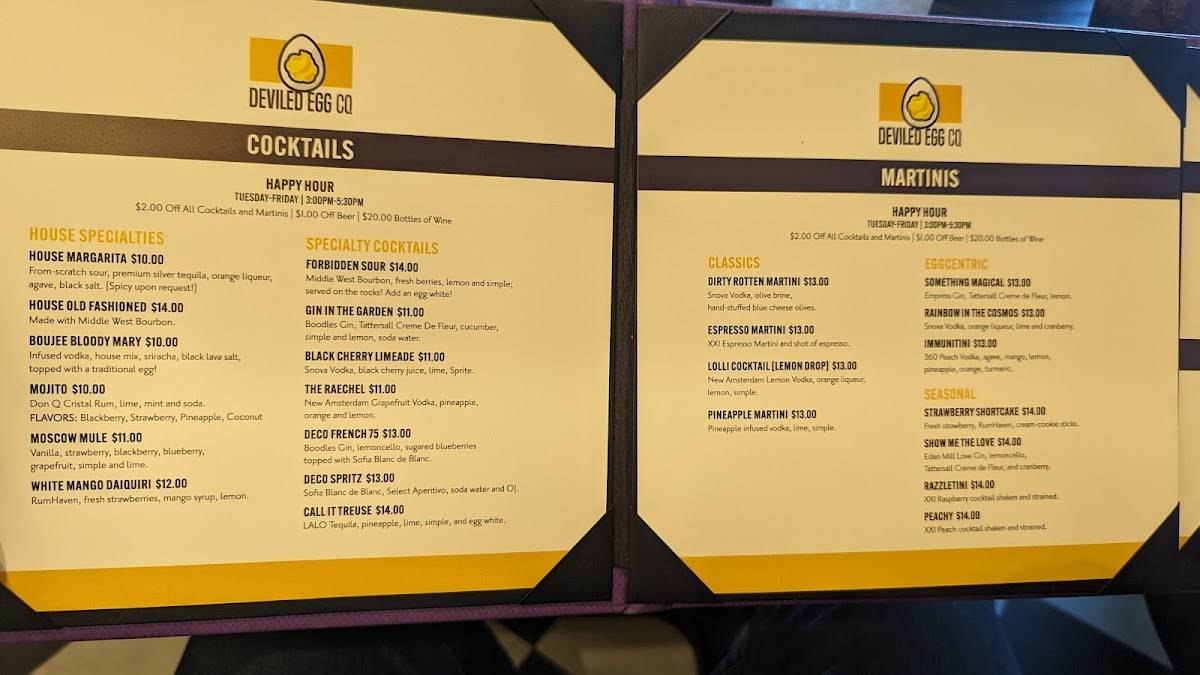 Menu at Deviled Egg Co. pub & bar, Omaha