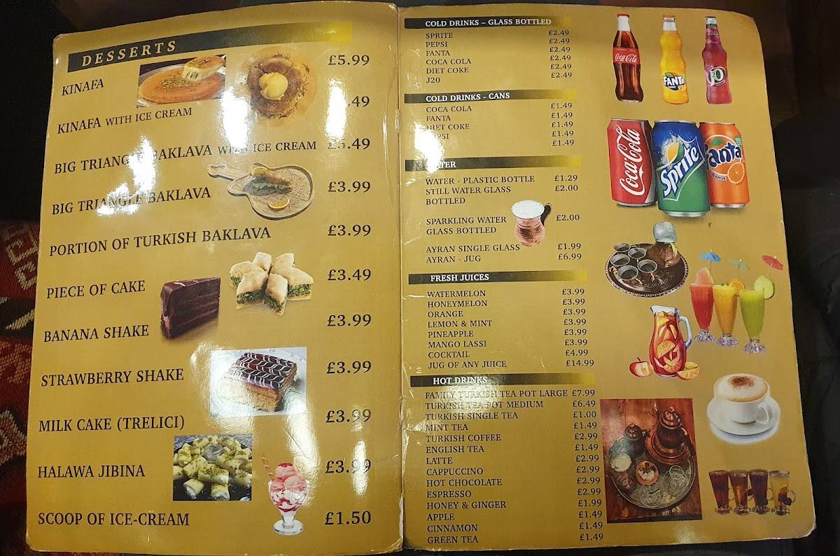 Menu at Dewan Restaurant, Leeds