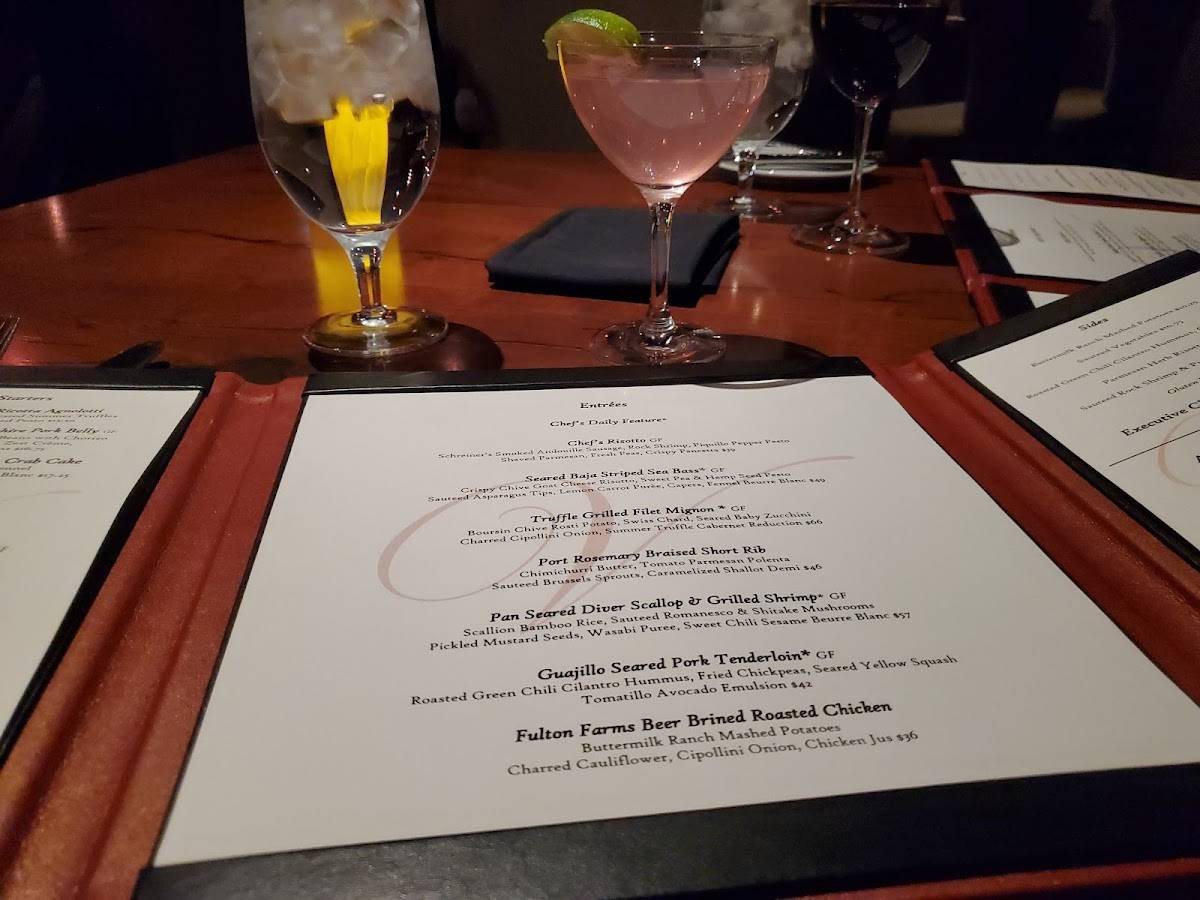 Menu at Different Pointe of View restaurant, Phoenix, N 7th St