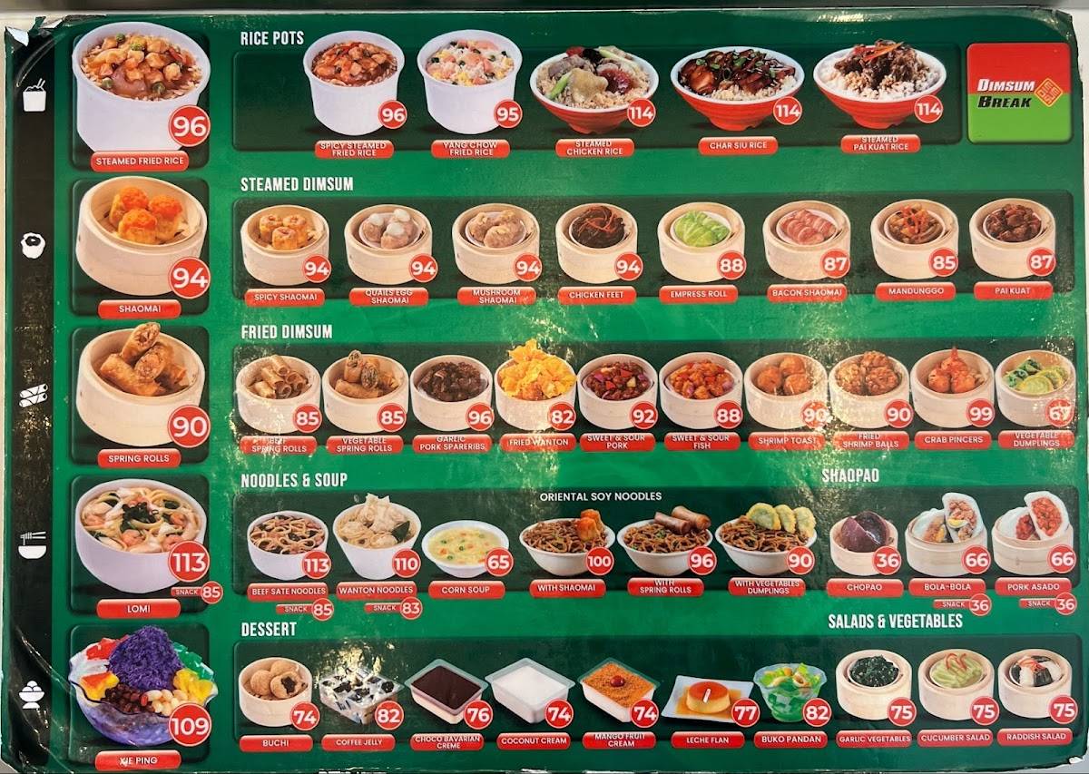 Menu at Dimsum Break - Pueblo Verde restaurant, Lapu-Lapu City, iMez ...