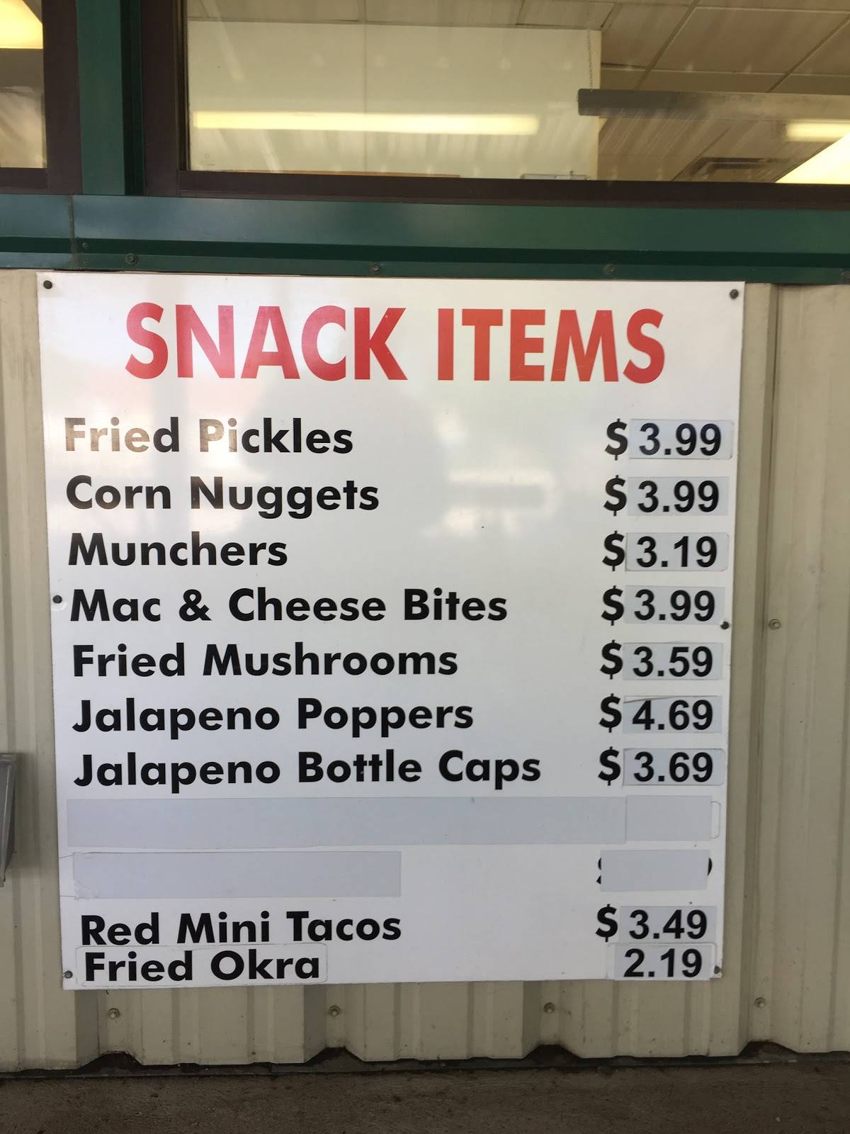 Menu at Dixie Dog Drive-In restaurant, Ponca City