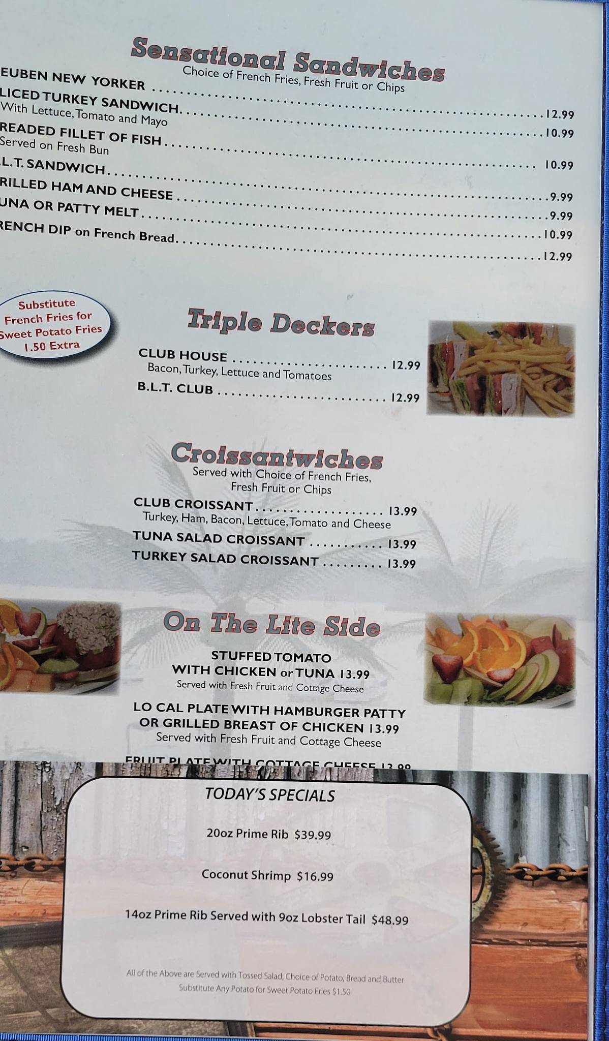 Menu at Dockers Restaurant, Fox Lake, Fox Lake