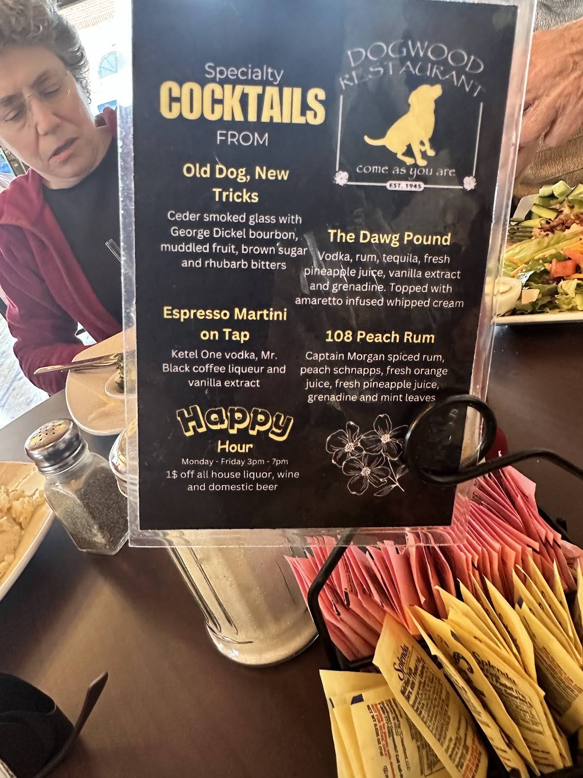Menu at Dogwood Restaurant, Vinton