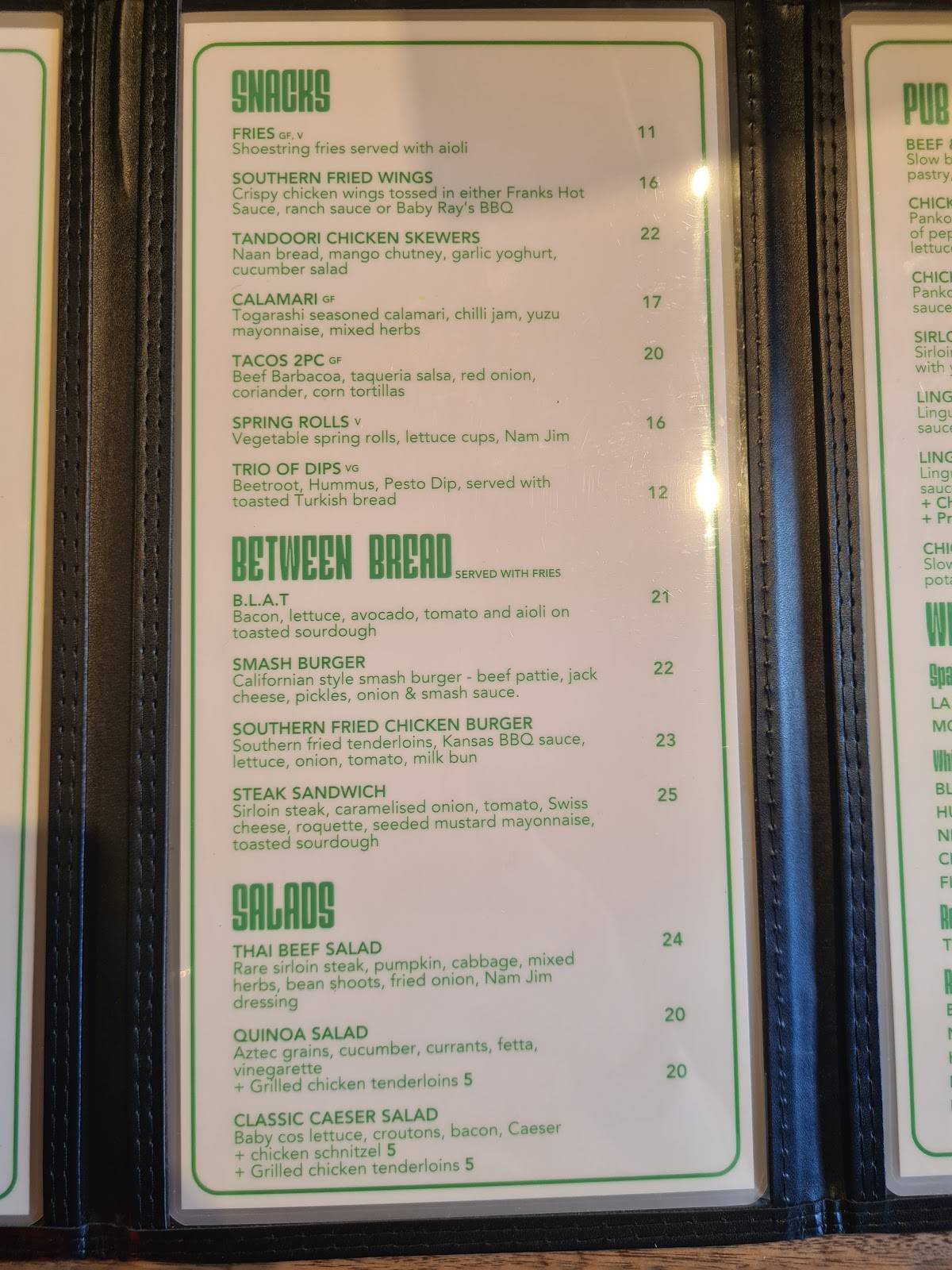 Menu at Dolly's All Day Venue pub & bar, Canberra