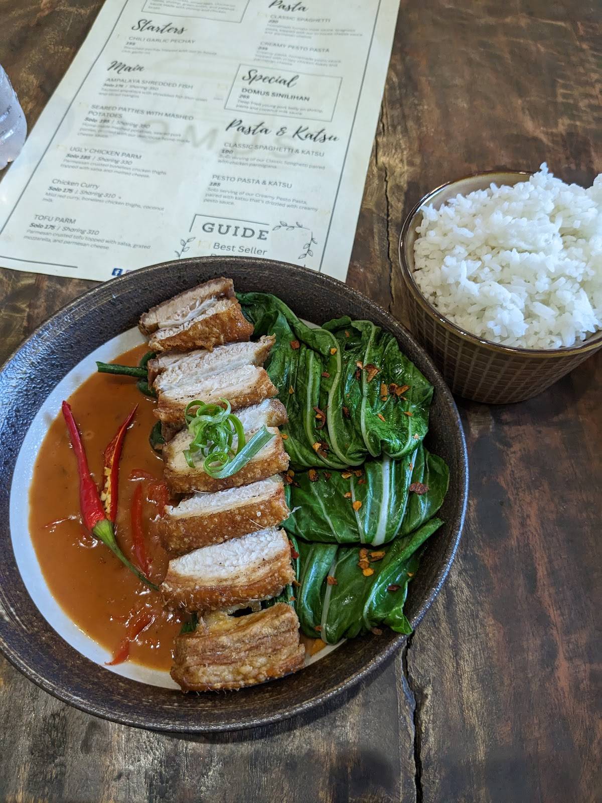Menu at Domus Resto restaurant, Dumaguete