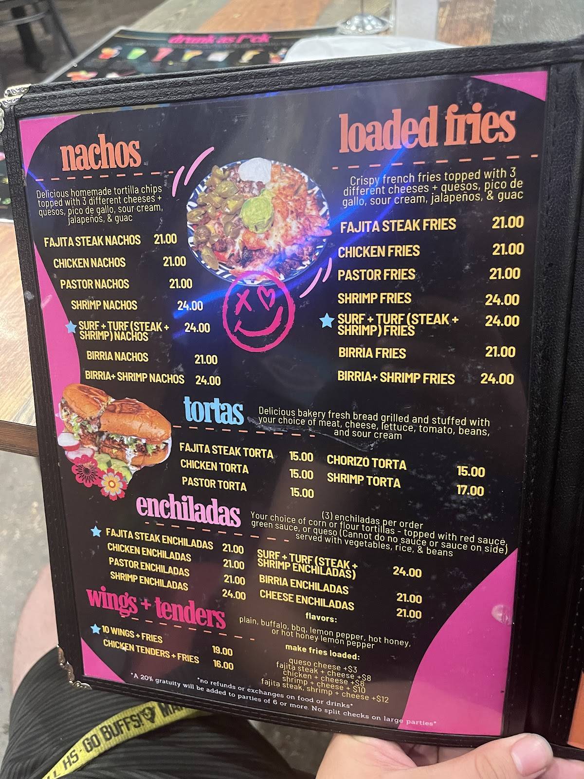 Menu at Doña Leti’s pub & bar, Houston, S Post Oak Rd Suite E