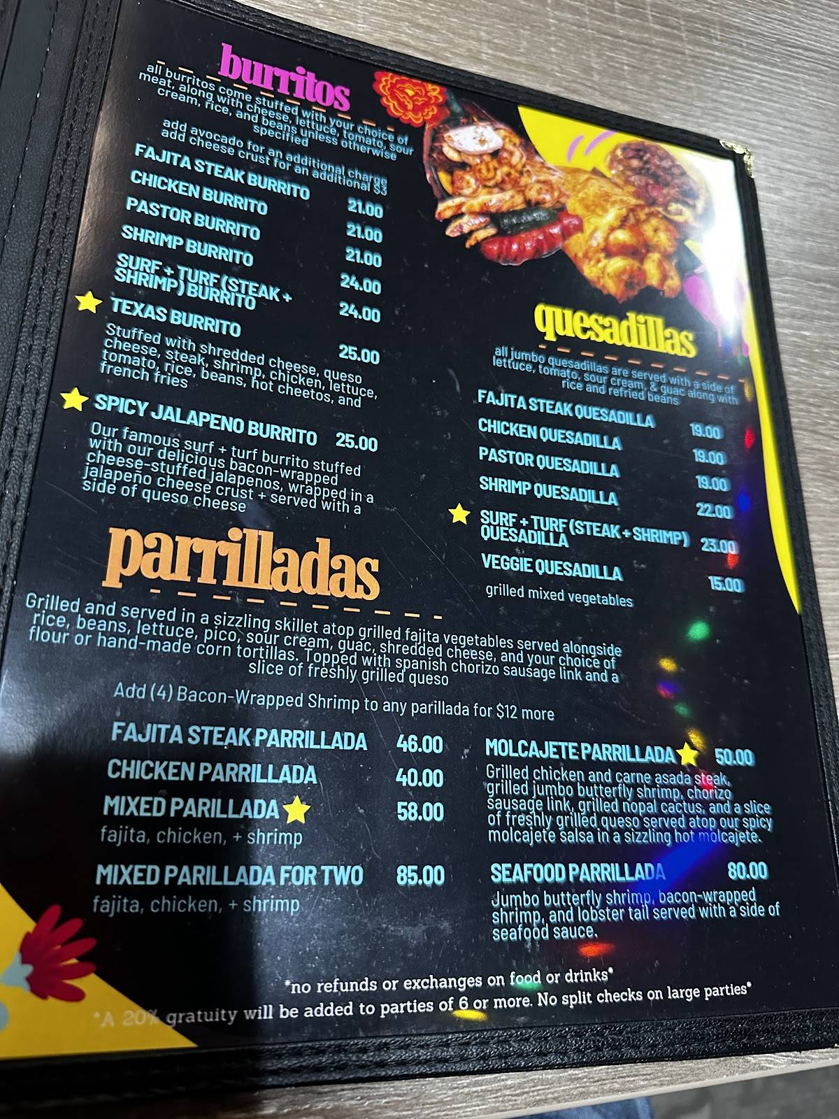 Menu at Doña Leti’s pub & bar, Houston, S Post Oak Rd Suite E