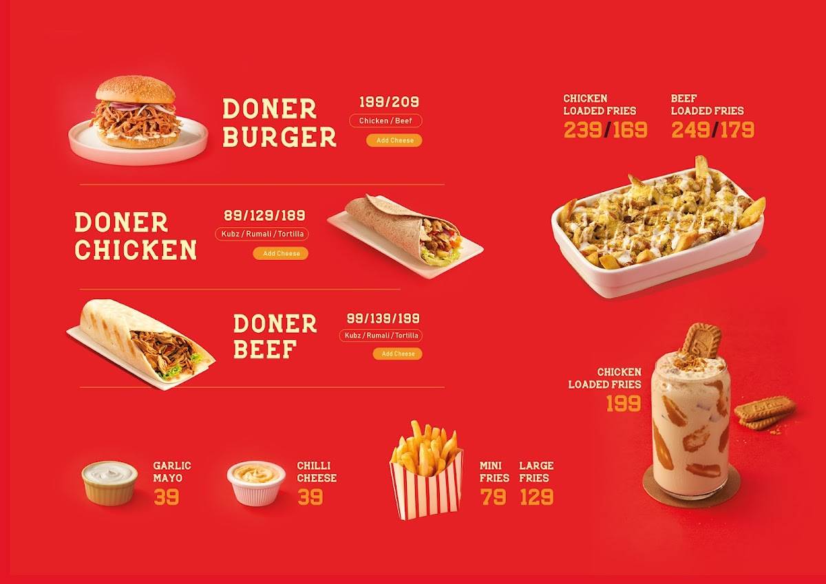 Menu at Doner Club Vengara, Vengara