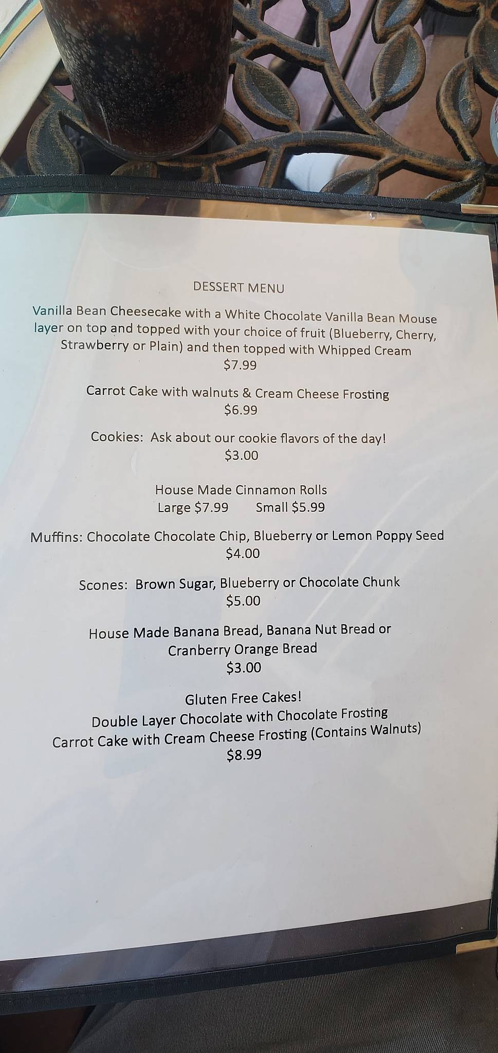 Menu at Downtown Deli & Bakery, Hill City
