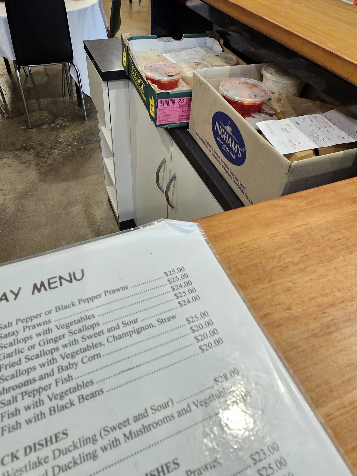 Menu at Dragon Inn Restaurant, Warrnambool