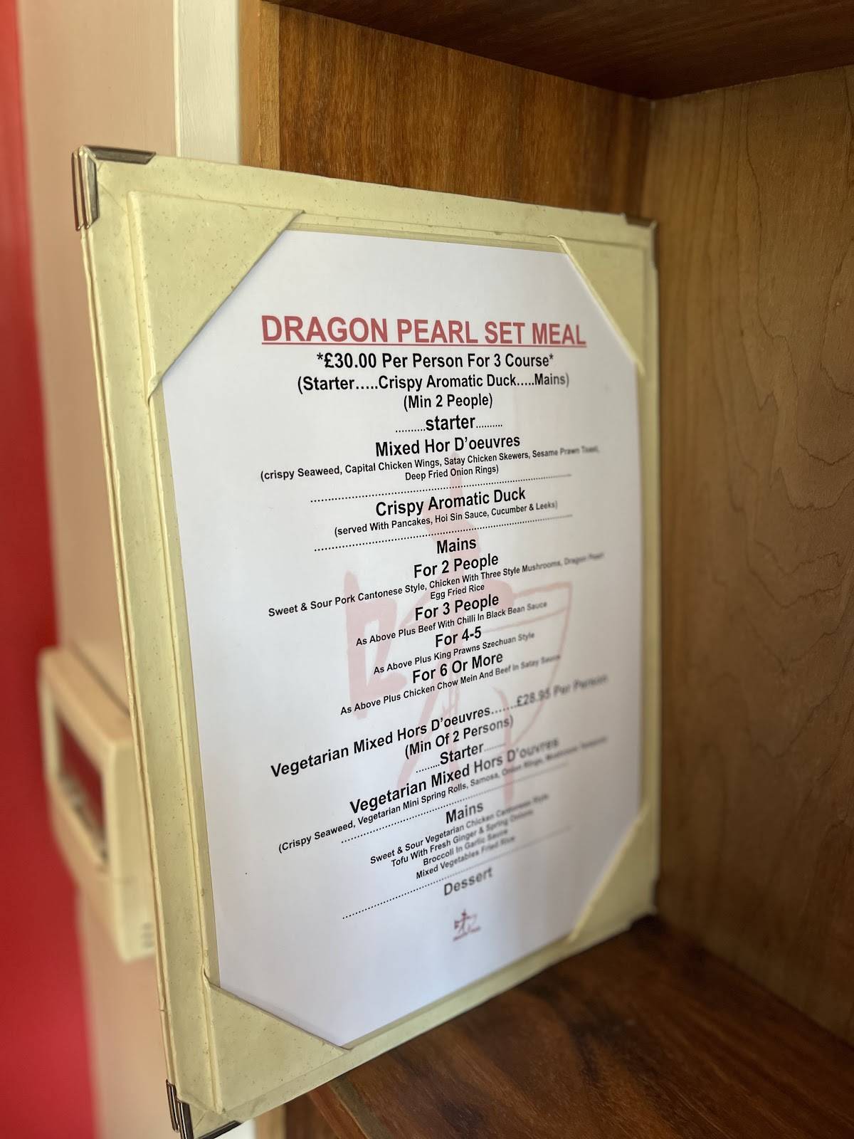 Menu at Dragon Pearl Chinese Restaurant & Takeaway, Frome