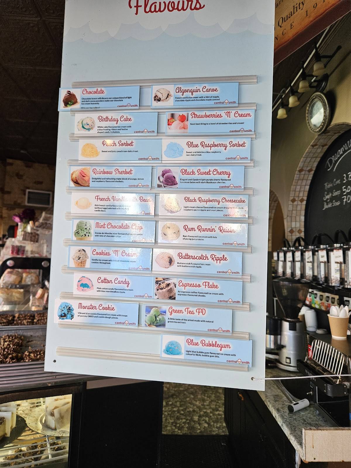 Menu at Dreamer's Cafe, Port Hope