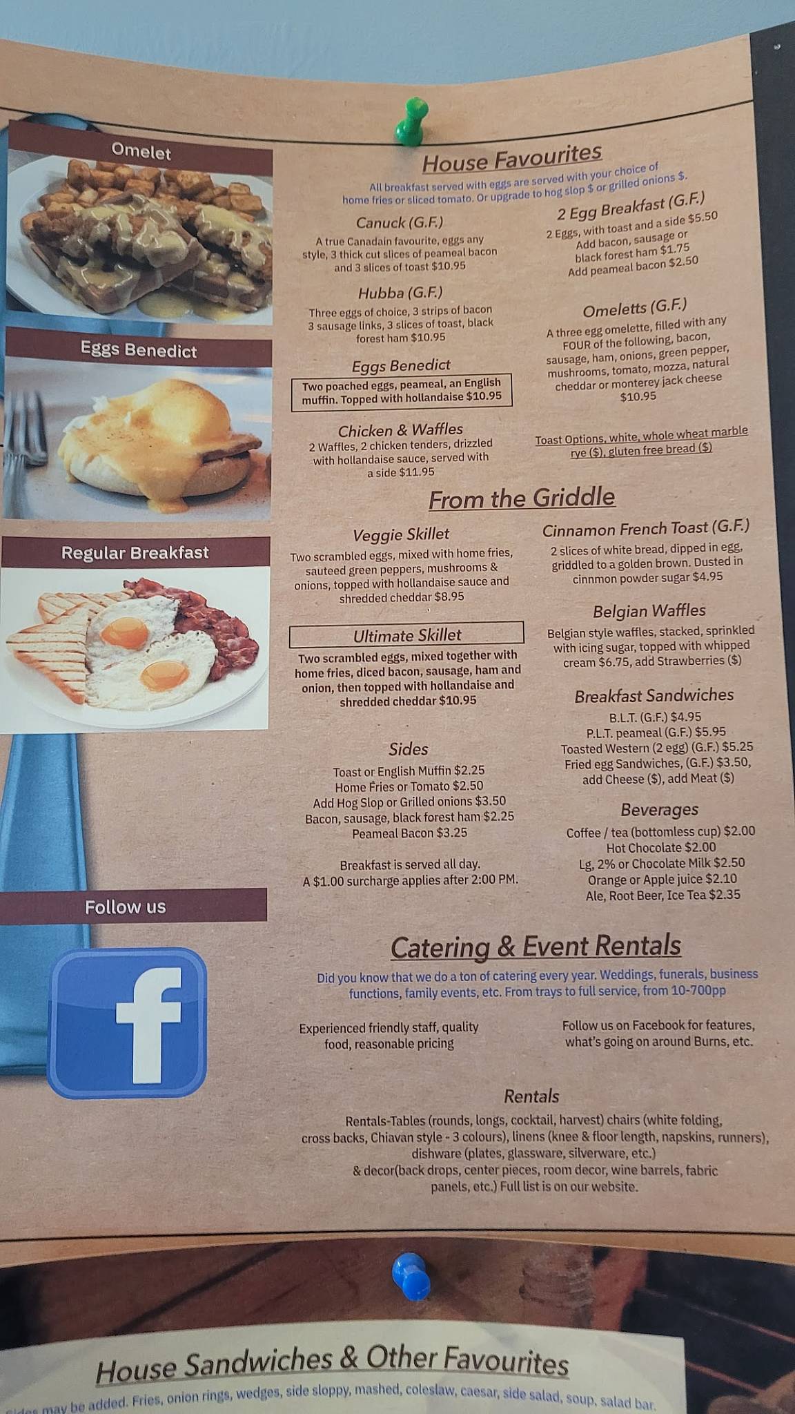 Menu at Burns Restaurant, Dresden