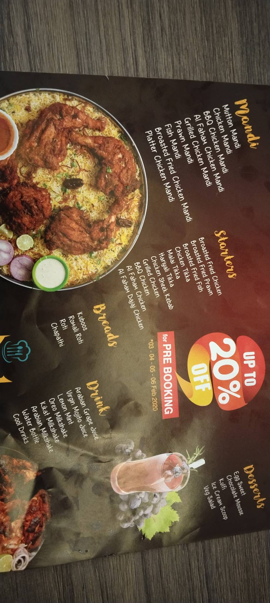 Menu at Dubai Restaurant & Mandi Hall, Chidambaram, 1E