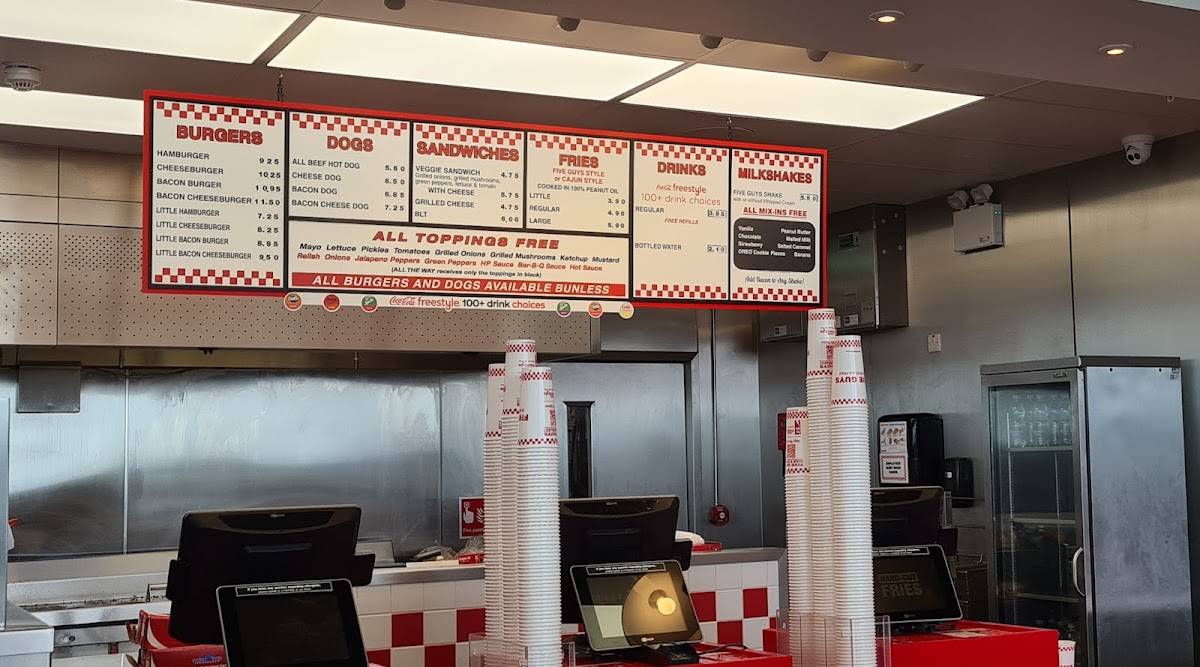 Menu at Five Guys Liffey Valley restaurant, Clondalkin, Unit 10