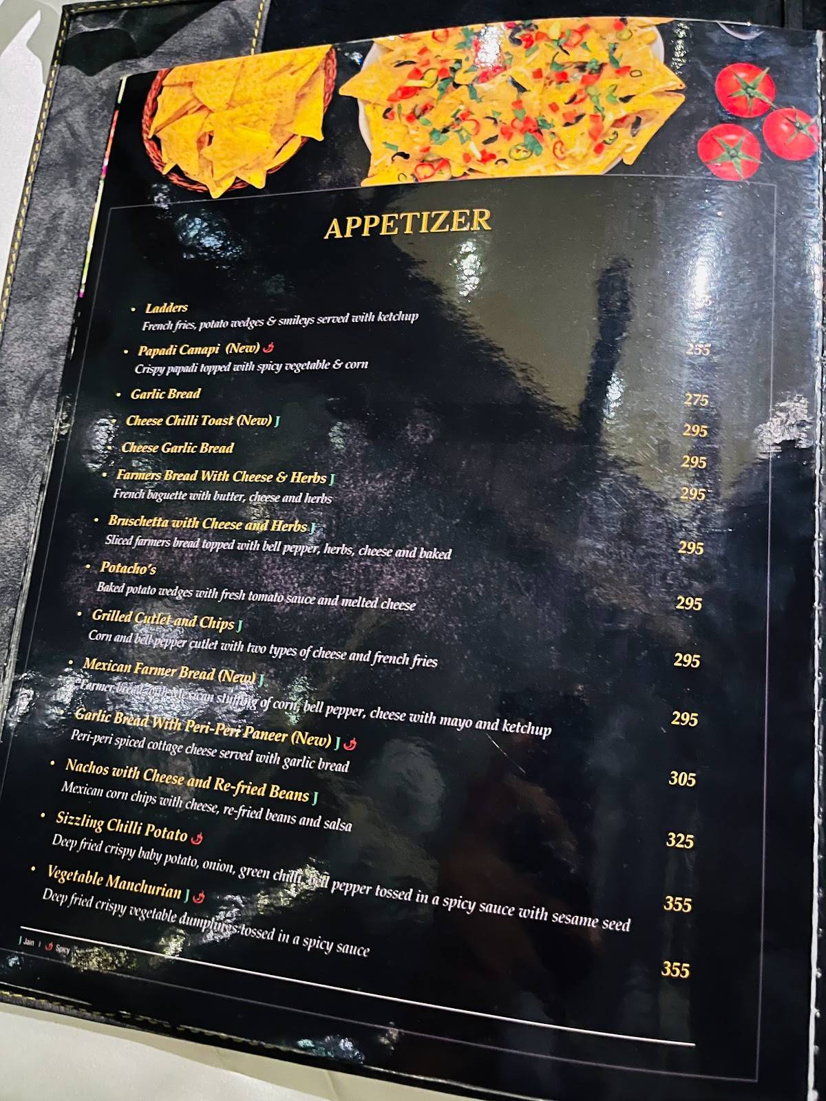 Menu at Sizzling Salsa, Dumas, Rajhans Belliza (B