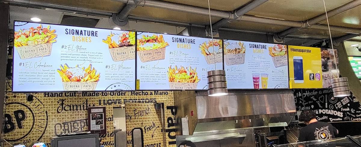Menu at Buena Papa Fry Bar, Durham