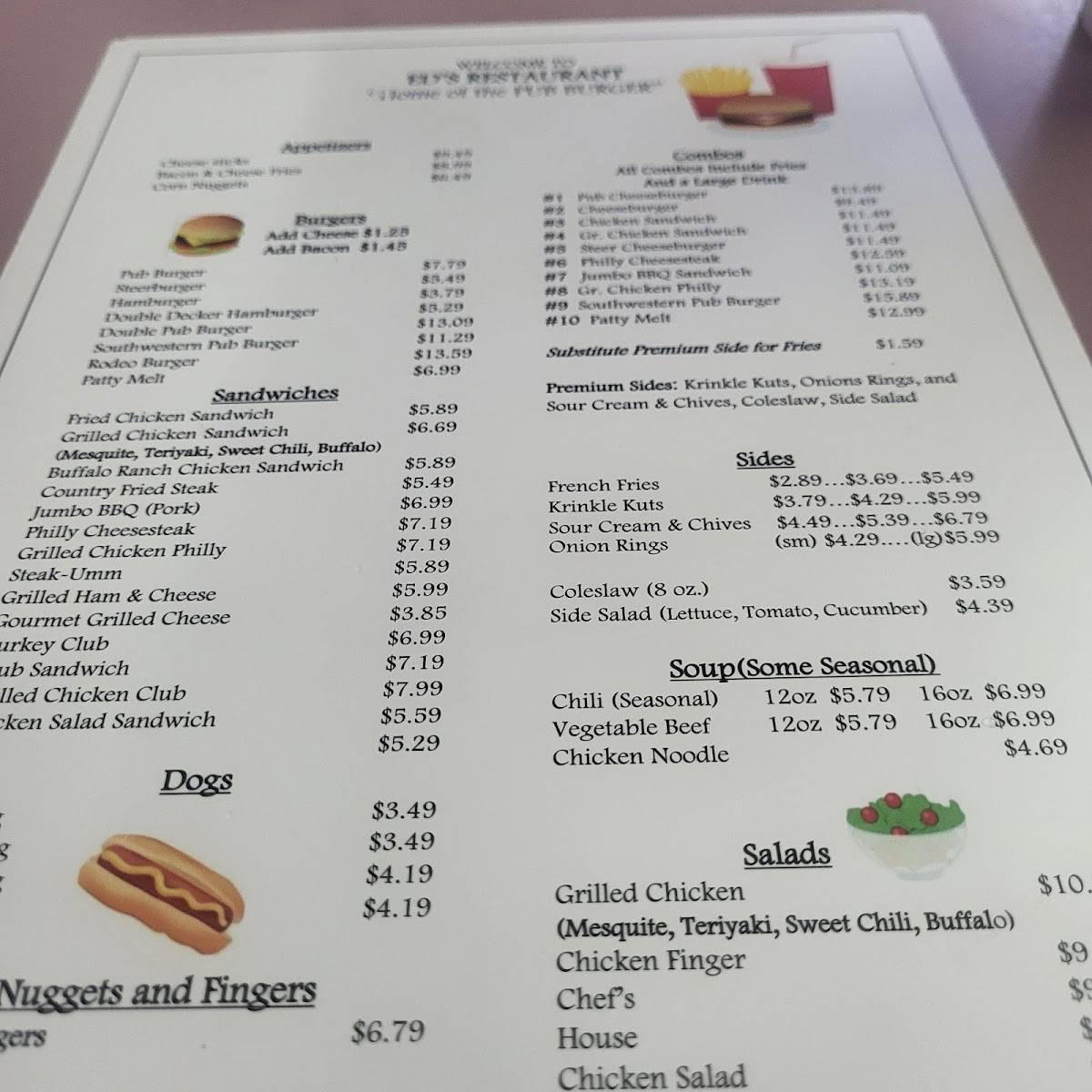 Menu at Ed's Restaurant, DeFuniak Springs, US-90