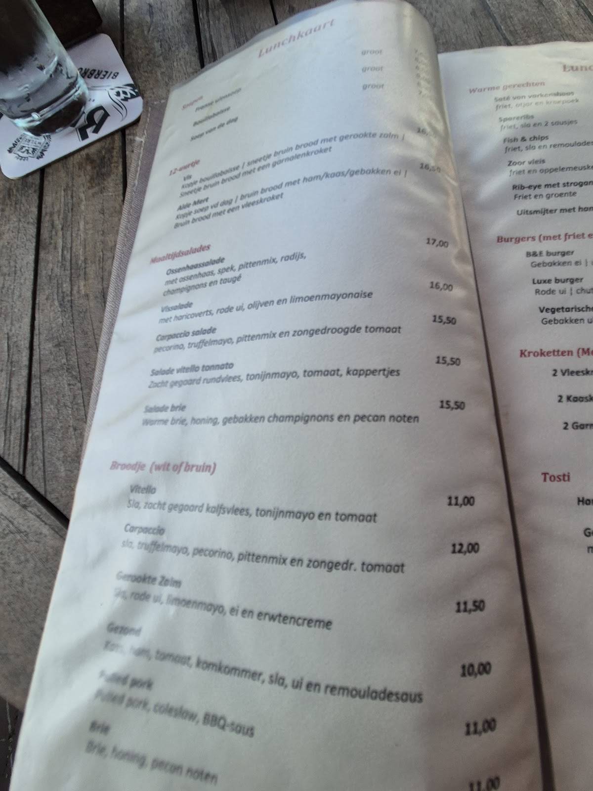 Speisekarte von Eetcafé De Alde Mert, Venlo
